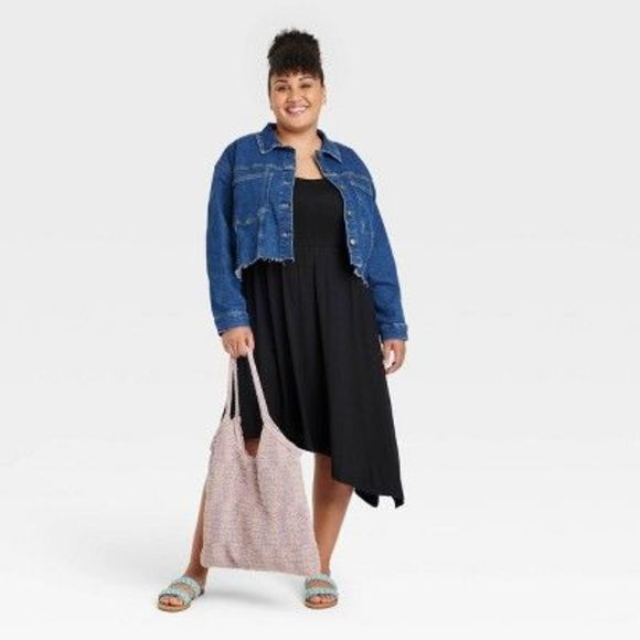 Ava & Viv | Jackets & Coats | Womens Plus Size Cropped Denim Jacket Ava ...